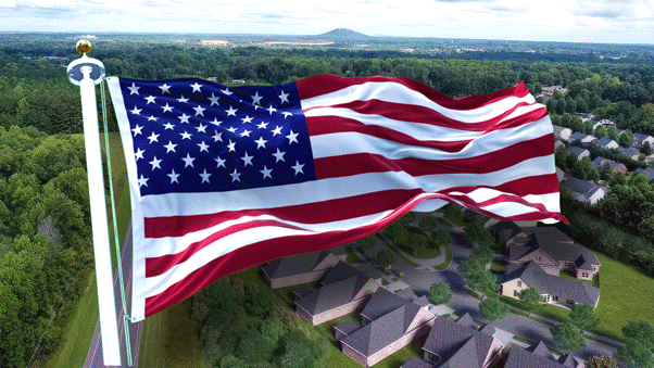 Waving American Flag Animated Gif